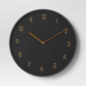 Threshold | Wall Decor | Threshold 6 Luxe Wall Clock Blackbrass ...
